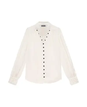 Mint Velvet Contrast Satin Blouse