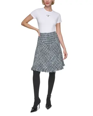 Sonia Rykiel Paris Flared Skirt With Fringe Trim