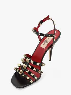 Valentino Garavani Rockstud Leather Sandals With Iconic Allover Studs