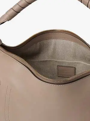 Chloé Marcie Small Leather Shoulder Bag - Beige