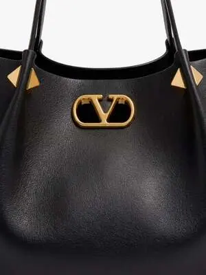 Valentino Garavani Large Vlogo Signature Leather Tote Bag