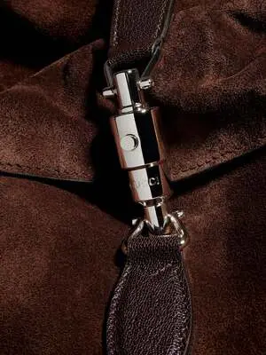 Gucci Jackie Flap Suede Shoulder Bag