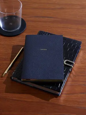 Smythson Chelsea Cross-grain Leather Notebook