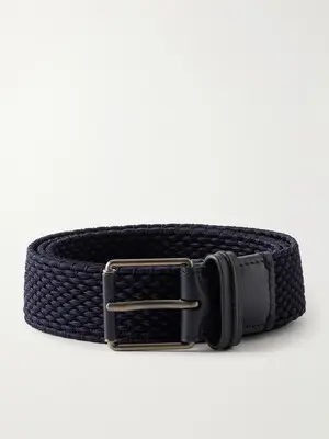 Zegna 3cm Woven Belt - Blue