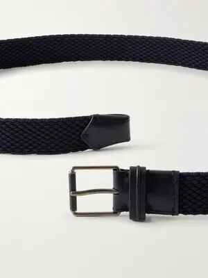 Zegna 3cm Woven Belt - Blue