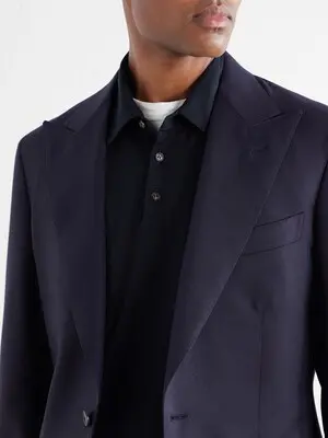 SLOWEAR Zanone Cotton And Silk-blend Jersey Polo Shirt - Blue
