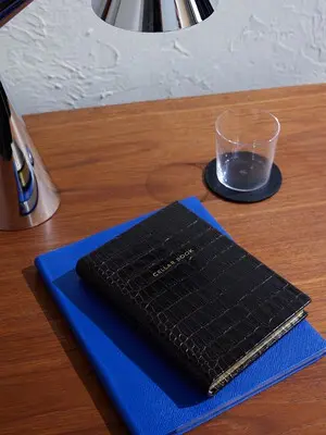 Smythson Cellar Book Croc-effect Leather Notebook