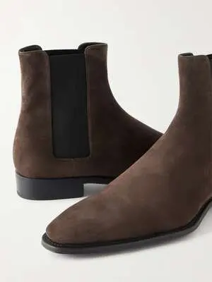 Saint Laurent Aurelien Suede Chelsea Boots