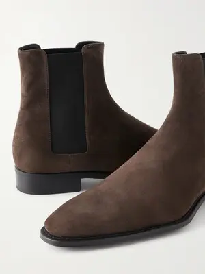 Saint Laurent Aurelien Suede Chelsea Boots