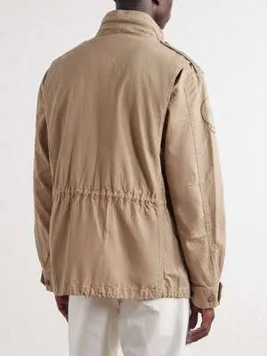 Polo Ralph Lauren Embroidered Cotton-herringbone Field Jacket - Beige