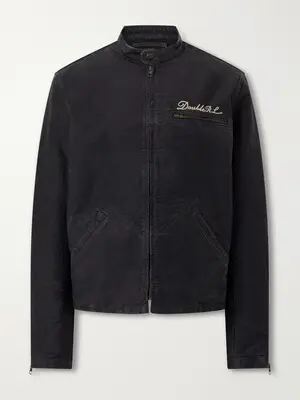 Ralph Lauren Logo Embroidered Cotton Corduroy Bomber Jacket