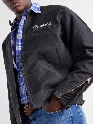Ralph Lauren Logo Embroidered Cotton Corduroy Bomber Jacket