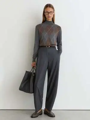 REISS Argyle Funnel-neck Wool Jumper