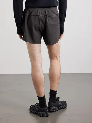 On Performance Volt Crinkled-jacquard Recycled-shell Running Shorts - Brown