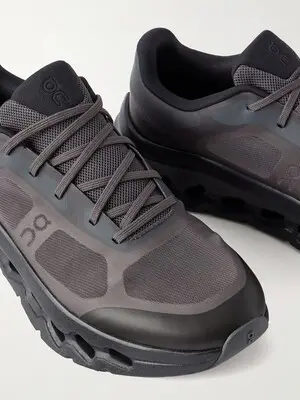 On Cloudlit Remix Stretch-knit Sneakers - Black