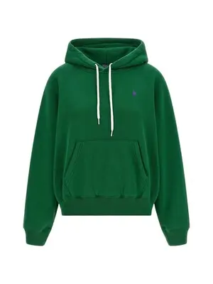 Polo Ralph Lauren Logo Embroidered Hooded Sweatshirt - Green