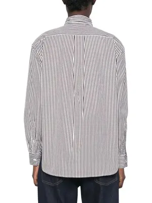 Polo Ralph Lauren Striped Embroidered-logo Button-up Shirt