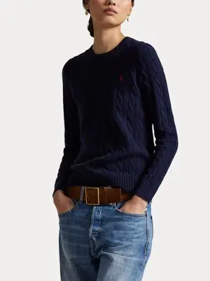 Polo Ralph Lauren Cable Knit Crewneck Sweater - Blue