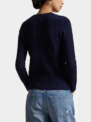 Polo Ralph Lauren Cable Knit Crewneck Sweater - Blue