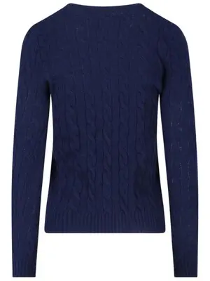 Polo Ralph Lauren Cable Knit Crewneck Sweater - Blue