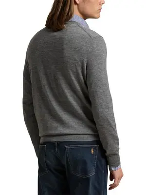 Polo Ralph Lauren V-neck Sweater With Embroidered Logo