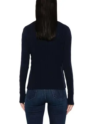 Polo Ralph Lauren Cable Knit Turtleneck Sweater With Logo