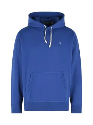 Polo Ralph Lauren Logo Embroidered Drawstring Hoodie - Blue