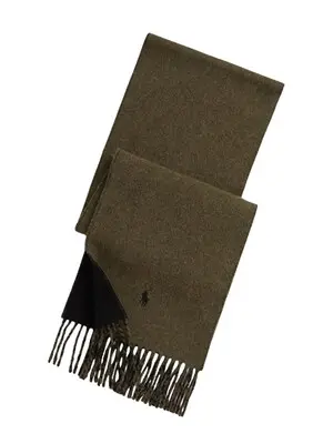 Polo Ralph Lauren Reversible Fringed Scarf - Green