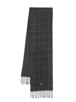 Polo Ralph Lauren Polo Pony-motif Fringed Scarf - Grey