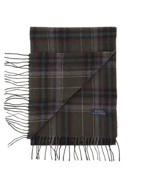 Polo Ralph Lauren Checked Fringed Scarf