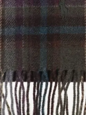 Polo Ralph Lauren Checked Fringed Scarf