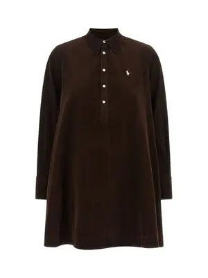 Polo Ralph Lauren Corduroy Shirt Dress - Brown