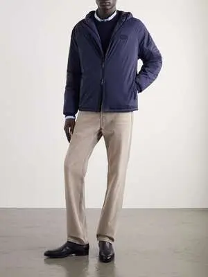 Burberry Logo-appliquéd Shell Hooded Jacket
