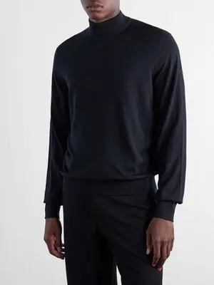 TOM FORD Wool Rollneck Sweater - Black