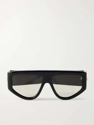 Bottega Veneta Ribbon Mask D-frame Recycled-acetate Sunglasses - Black