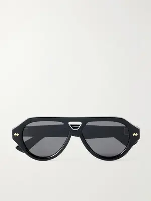 Bottega Veneta Bold Ribbon Stud Aviator-style Sunglasses