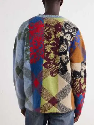 Dries Van Noten Patchwork Wool-blend Sweater