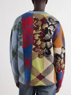 Dries Van Noten Patchwork Wool-blend Sweater - Multi