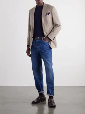Canali Wool Crew Neck Sweater - Blue