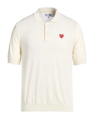 Play Comme Des Garcon Sweater Ivory Size Wool - White