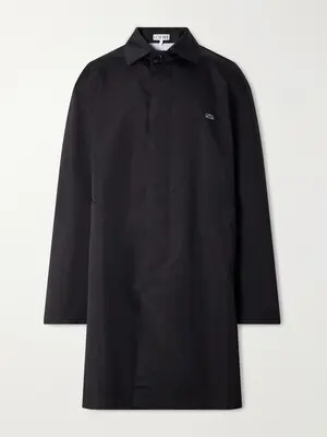 Loewe Logo-embroidered Twill Trench Coat