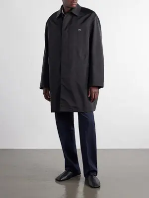 Loewe Logo-embroidered Twill Trench Coat