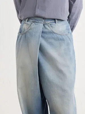 MAISON MARGIELA Wrap Wide-leg Jeans - Blue