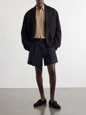 Oliver Peoples Checked Cotton-blend Seersucker Shirt - Beige