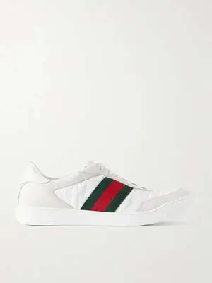 Gucci Screener 2.0 Suede-trimmed Shell Sneakers