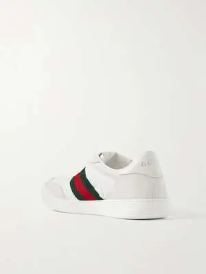 Gucci Screener 2.0 Suede-trimmed Shell Sneakers