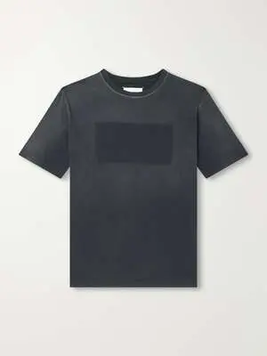 MAISON MARGIELA Printed Cotton-jersey T-shirt - Black