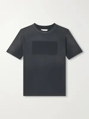 MAISON MARGIELA Printed Cotton-jersey T-shirt - Black