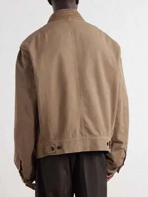 Dries Van Noten Corduroy-trimmed Cotton-canvas Jacket