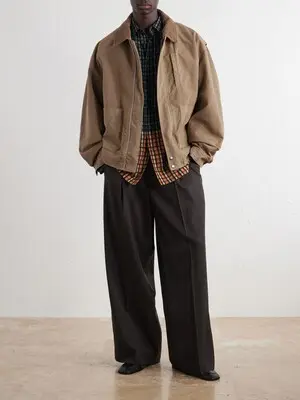 Dries Van Noten Cotton-canvas Jacket With Corduroy Trim